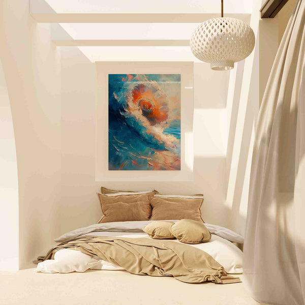 Seashell Wave Abstract Art - Luxury Wall Art