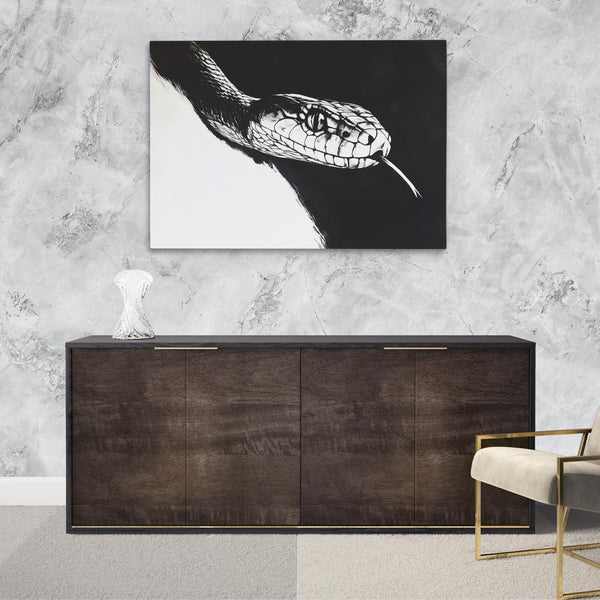 Venom & Void snake black and white art - Luxury Wall Art