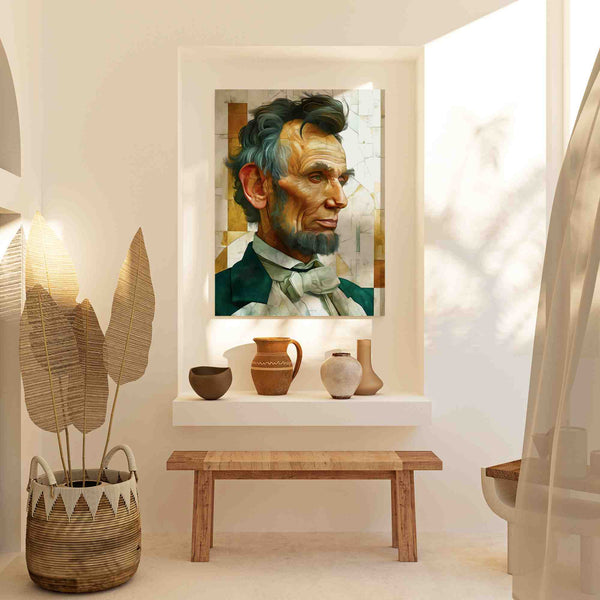 Abe Lincoln: Presidential Portrait Canvas Art - Luxury Wall Art