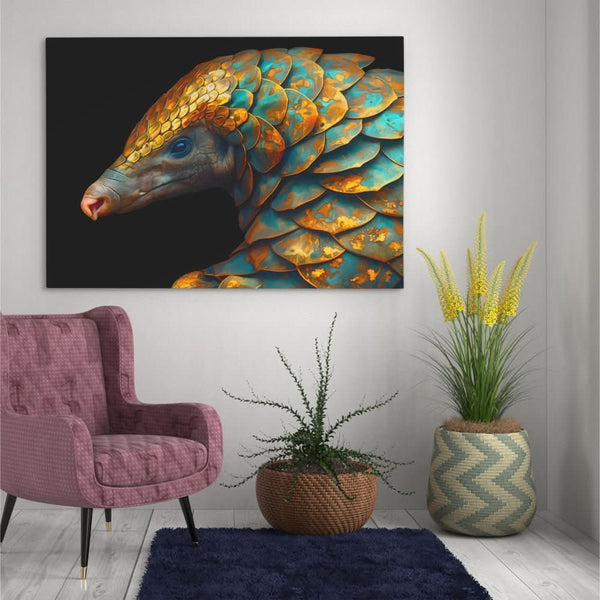 Armored Armadillo Canvas Wall Art