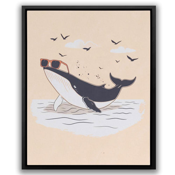 Beached Whale Fun Summer Art Print - Luxury Wall Art