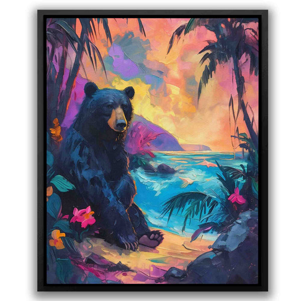 Bear in Paradise - Tropical Dreamscape - Luxury Wall Art