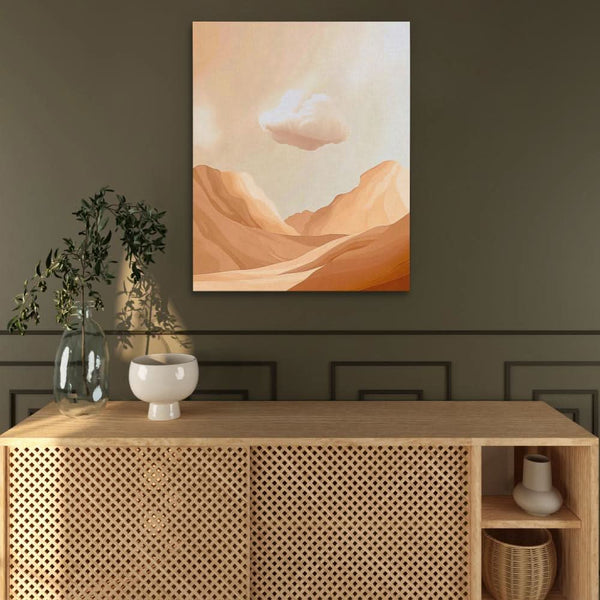 Beige Cloud Minimalist Landscape Art - Luxury Wall Art