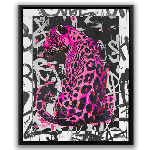 Bink Leopard: Bold Street Art-Inspired Animal Canvas - Luxury Wall Art