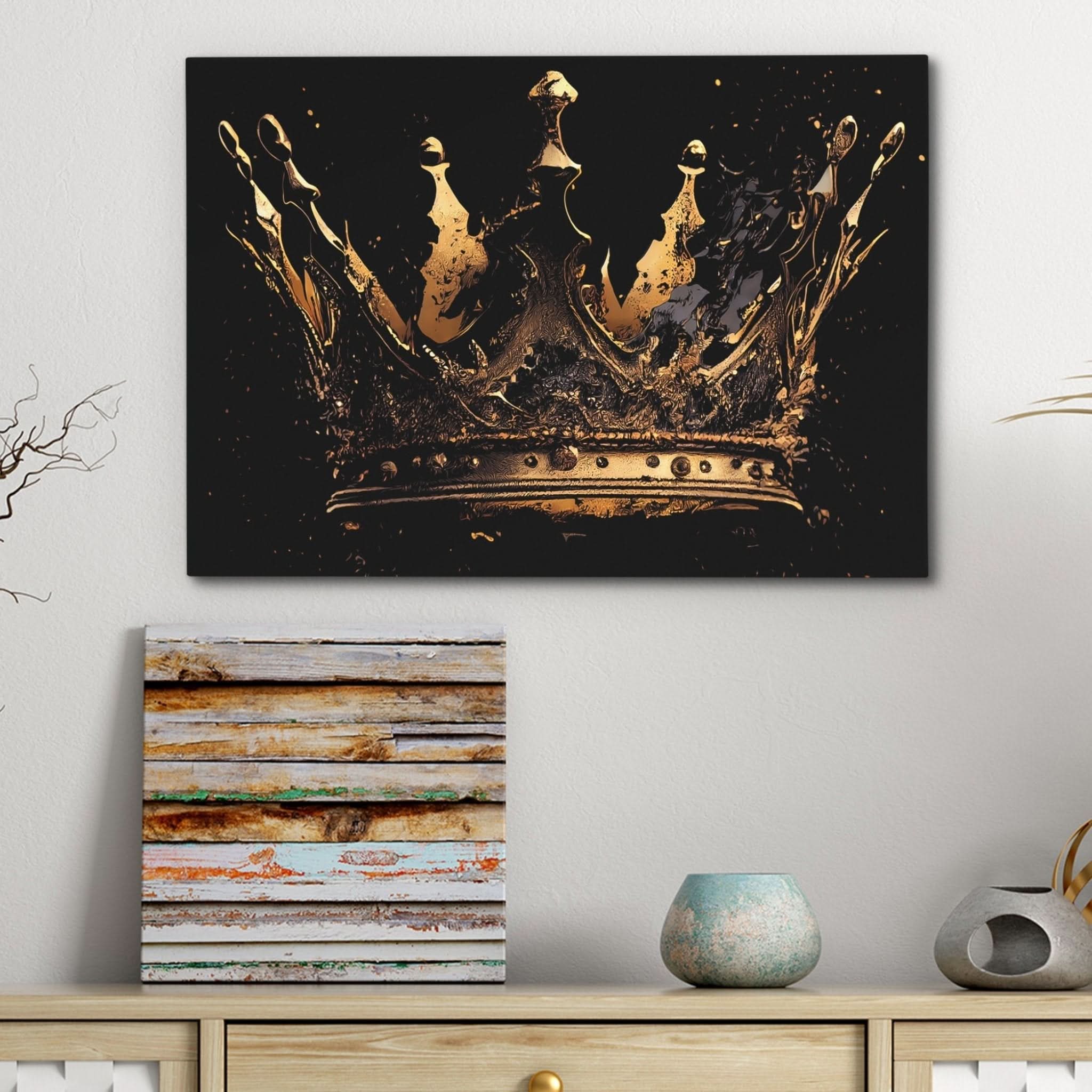Regal Crown Paintings - Unveil Royal Elegance in Art - Luxury Wall Art