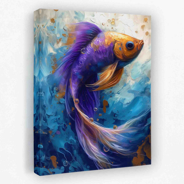 Celestial Dance - Sapphire Betta Wall Art - Luxury Wall Art