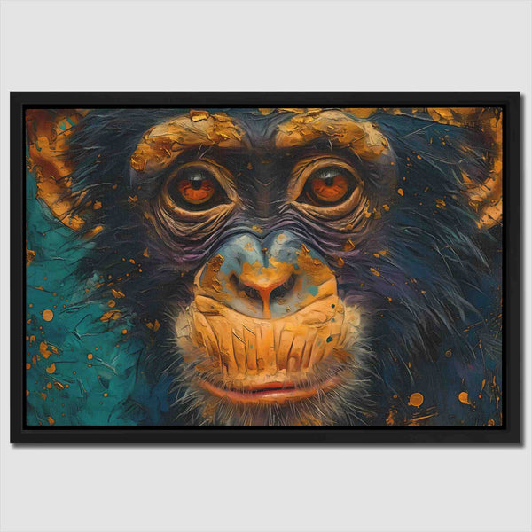 Cheerful Chimp Exuberant Expressionist Art Print - Luxury Wall Art