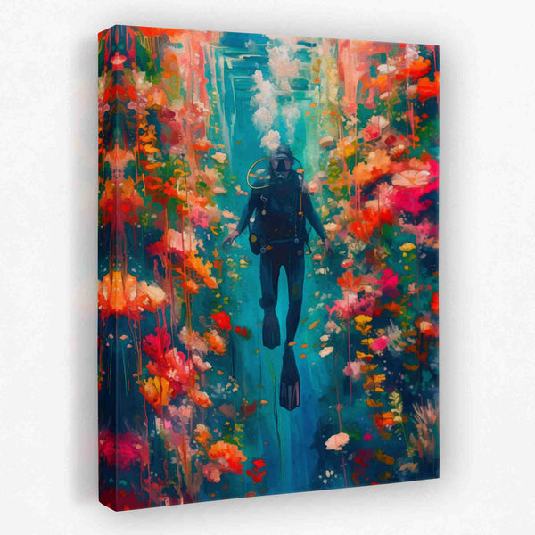 Scuba Diving Wall Art | Diving in Life Canvas Print