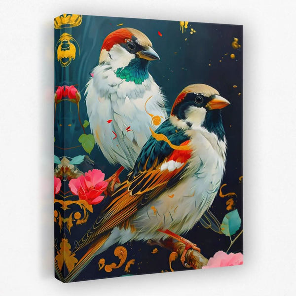 Duet of Birds - Tranquil Bird Pair Wall Art - Luxury Wall Art