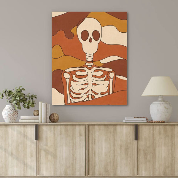 Earthbound Spirit Abstract Skeleton Art - Luxury Wall Art