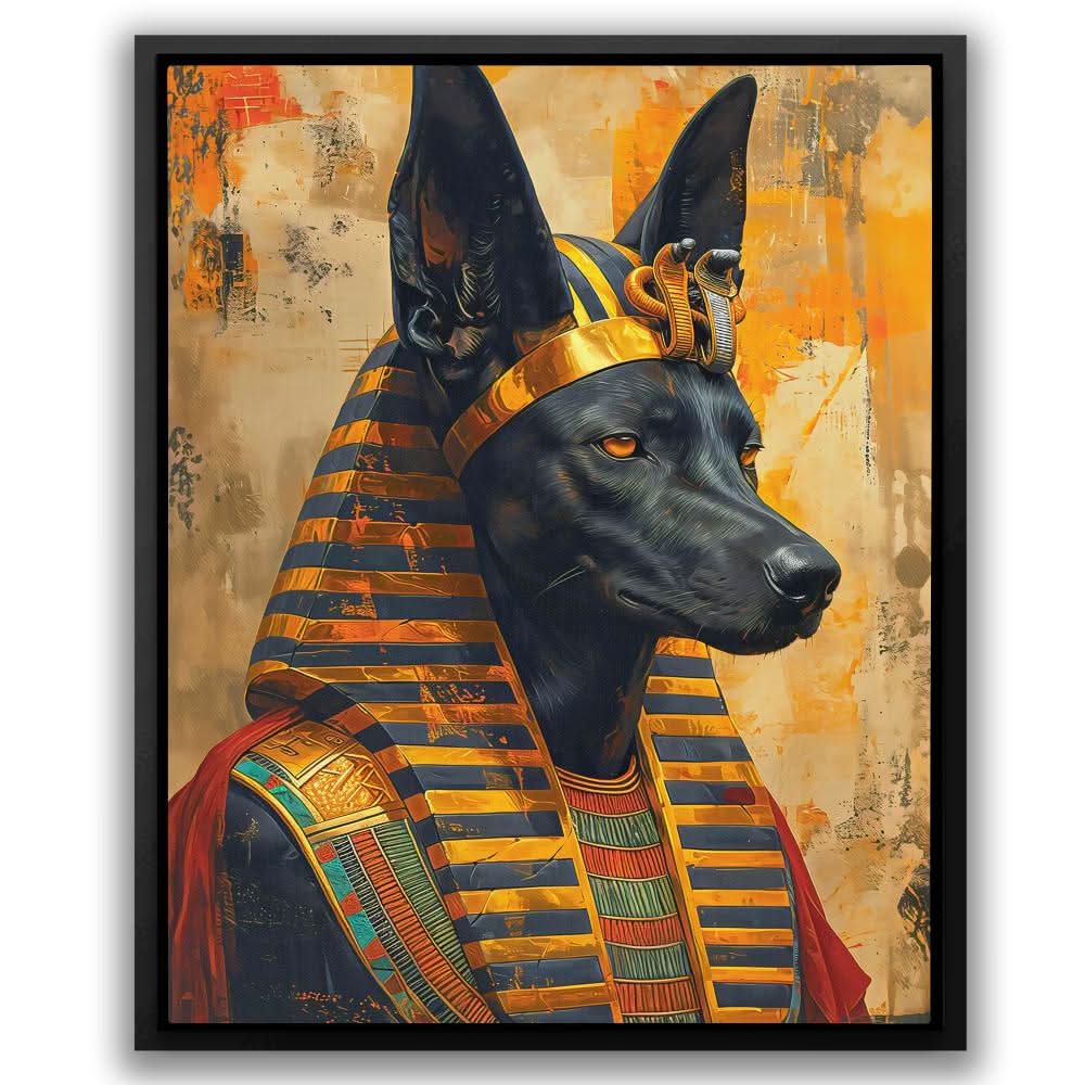 Egyptian Anubis Enigma – Ornate Ancient Deity Artwork - Luxury Wall Art