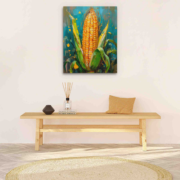 Farm Corn Golden Harvest Canvas Art - Luxury Wall Art