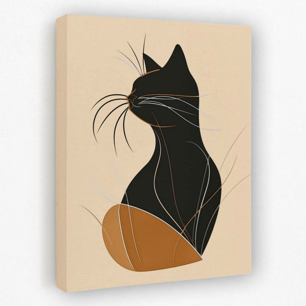 Figurative Feline Elegant Cat Art - Luxury Wall Art