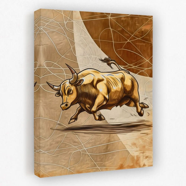 Financial Titan Bull Market Artwork - Luxury Wall Art