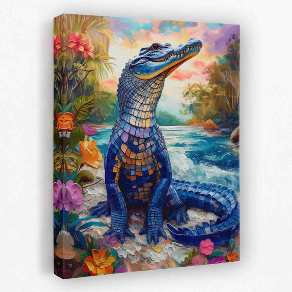 Florida Gator Beachside Fauna Illustration - Luxury Wall Art