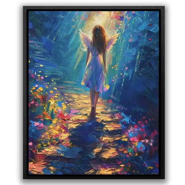 Following an Angel Childlike Wonder Art Print - Luxury Wall Art