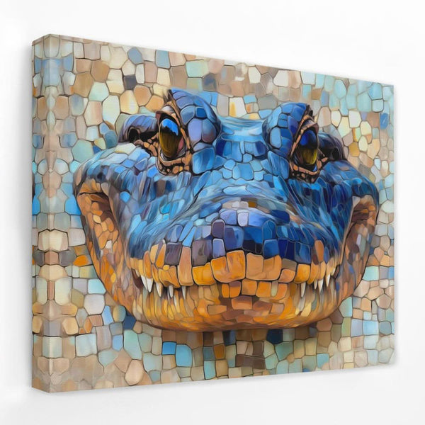 Gator Tiles Mosaic Alligator Art Print - Luxury Wall Art