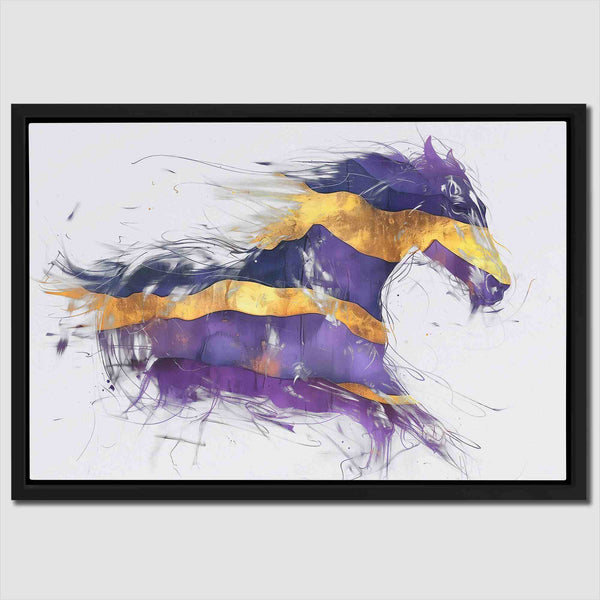 Ghostly Gallop Abstract Equine Artwork - Luxury Wall Art