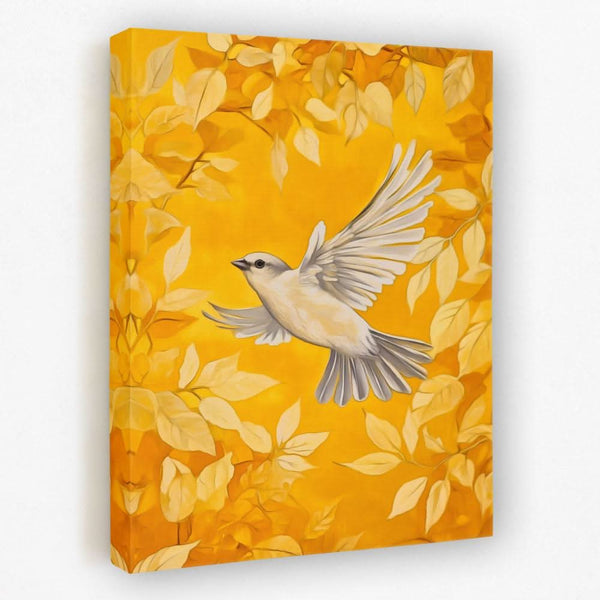 Gilded Wings Canvas | Gold Brown Eagle Nature Art