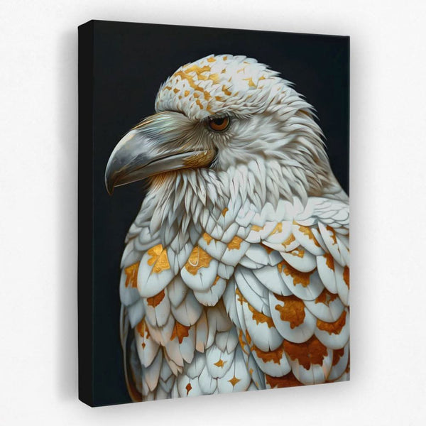 Gold Raven Canvas | Black and Gold Bird Art - Luxury Wall Art
