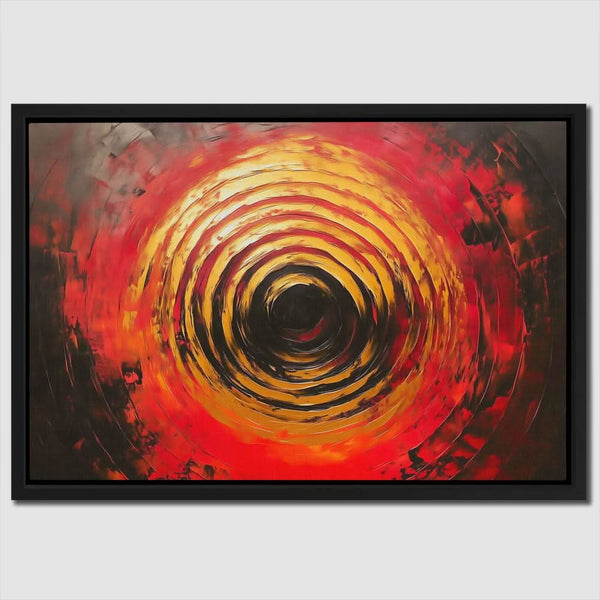 Gold Target Canvas | Black Gold Abstract Art