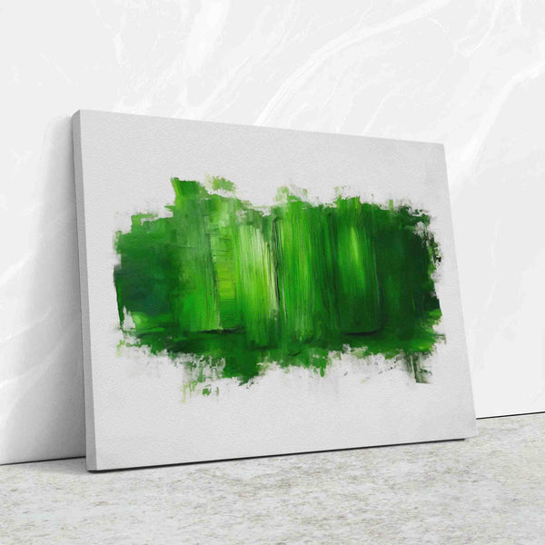 Green Patch Abstract Canvas Art - Luxury Wall Art