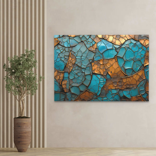 Green Savannah - Earthy Tones Abstract Canvas - Luxury Wall Art