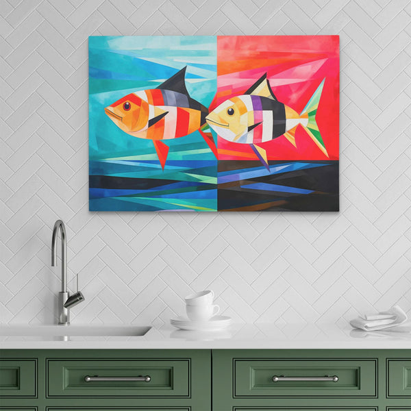 Happy Fish - Vibrant Aquatic Life Canvas Art