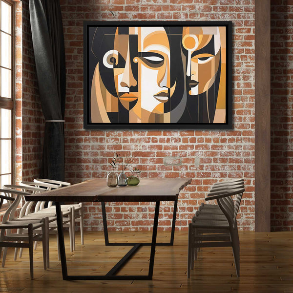 Human Embrace: Luxury Black & Gold Abstract Love Art - Luxury Wall Art