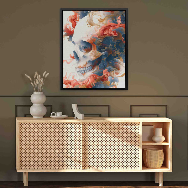 Japanese Style Skull - Macabre Art Print - Luxury Wall Art