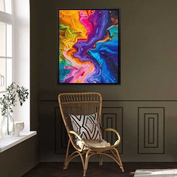Liquid Paint Color Canvas | Abstract Wall Art