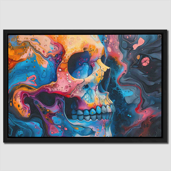 Liquid Paint Skull - Vivid Abstract Art Canvas - Luxury Wall Art