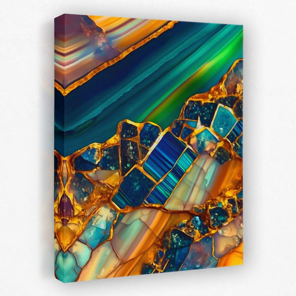 Mineral Color Spectrum Canvas | Green Abstract Art