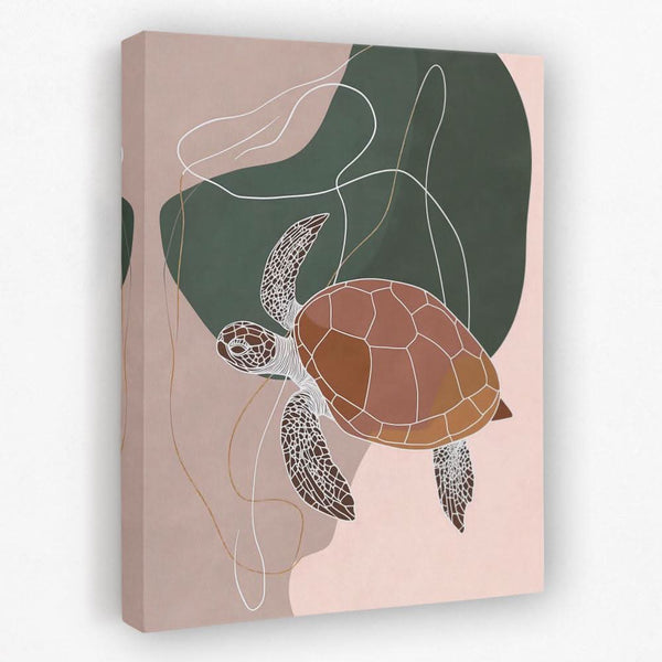 Modern Turtle – Minimalist Sea Life Art for Contemporary Decor - Luxury ...