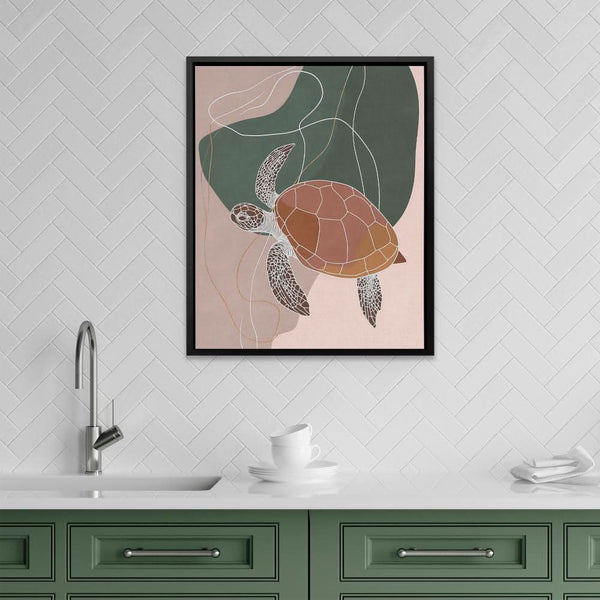 Modern Turtle – Minimalist Sea Life Art for Contemporary Decor - Luxury ...