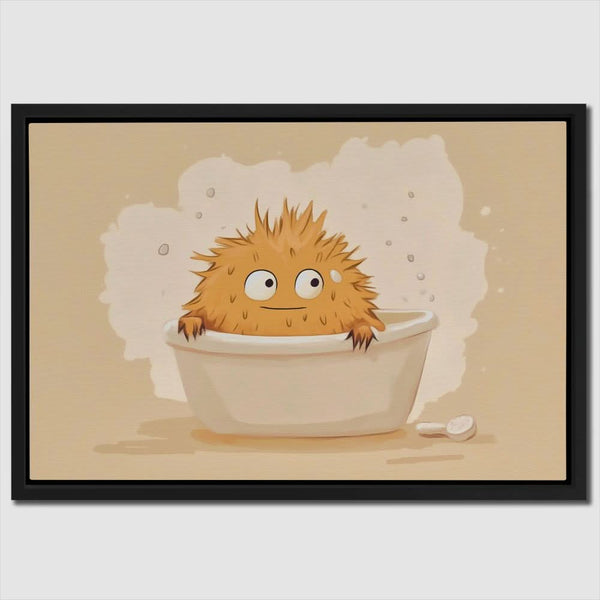 Monster’s Bubble Bath Funny Bathroom Print