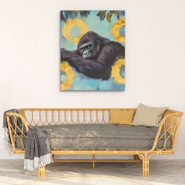 Peaceful Primate Nap Gorilla Wall Art