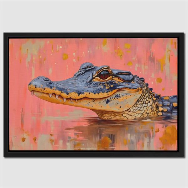 Pink Predator Alligator Wall Art