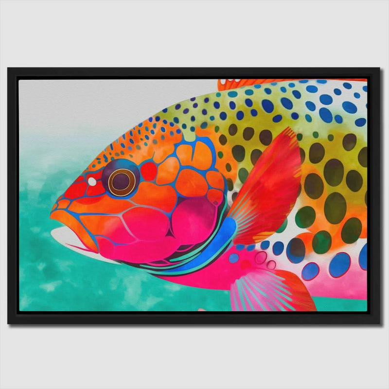 Rainbow Fish Vibrant Aquatic Bathroom Art - Luxury Wall Art