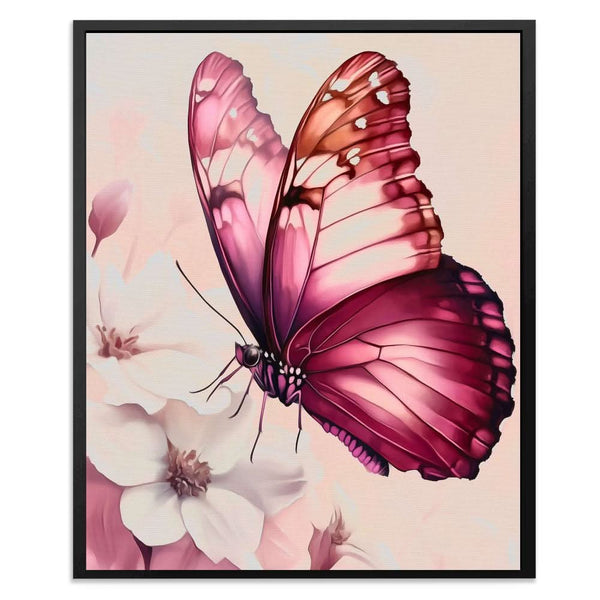 Ruby Wings | Luxury Pink Pastel Butterfly Nature Art