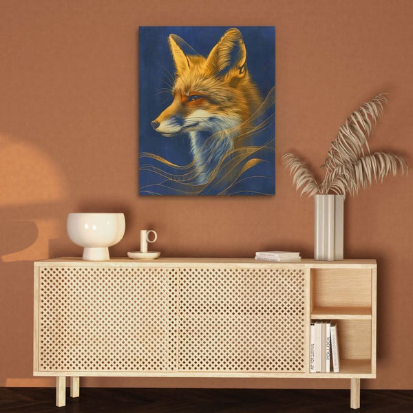 Sneaky Fox Abstract Animal Art Print - Luxury Wall Art
