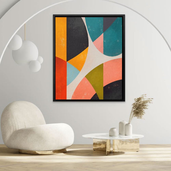 Split Circles: Bold Abstract Geometric Wall Art - Luxury Wall Art