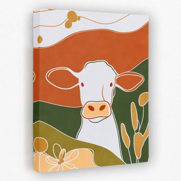 White Moo Cow Art Print - Luxury Wall Art