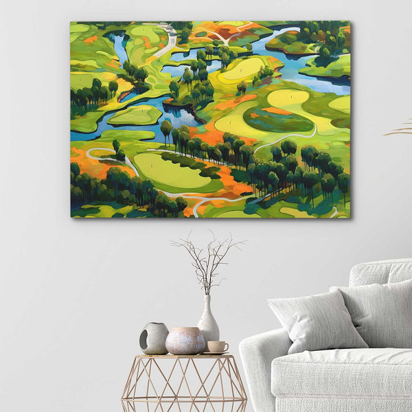 Golf Course Art: Tee Time – Golf Canvas Art Print - Luxury Wall Art