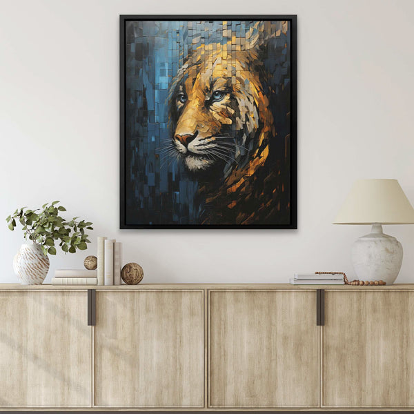 Tiger's Strength - Cubist Tiger Art Print - Luxury Wall Art